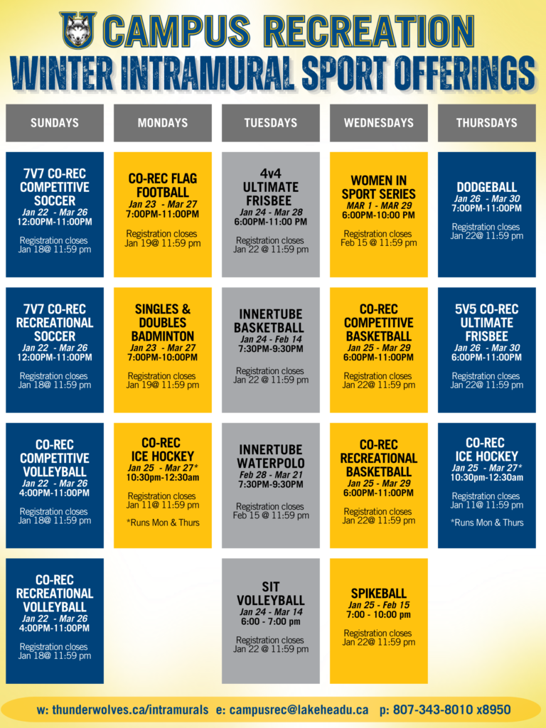 INTRAMURALS - Lakehead Athletics